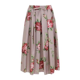 Dolce & Gabbana Baumwoll-Midi-Rock - - Skirts - Damen - Mehrfarbig - S