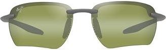 Maui Jim Hookipa Ultra G Lunettes de soleil rectangulaires, M&eacute;tal gris mat/vert ht photocromique polaris&eacute;, Medium