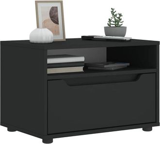 vidaXL vidaXL Meuble TV VISNES noir 60x40x38 cm bois dingénierie