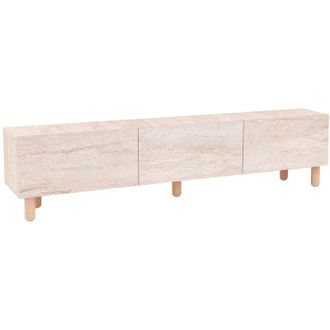 Hanah Home Meuble TV en bois Alvin - 180 x 31 x 42 cm - Beige