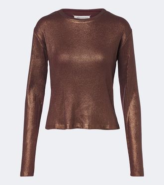 Maison Margiela Top en coton &agrave; imprim&eacute;