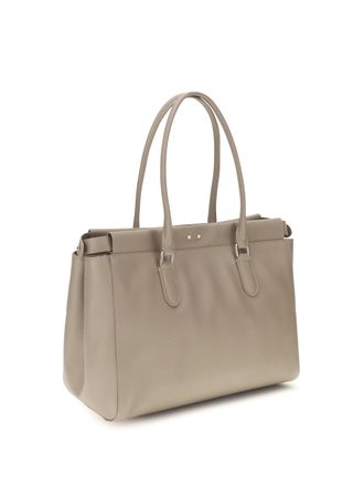 Fendi Peekaboo Calfskin Leather Tote Bag - Taupe