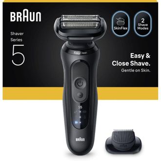 Braun Series 5 Elektrischer Rasierer - Schwarz - 50 Minuten Akkulaufzeit - Schnelle Aufladung 5 Minuten