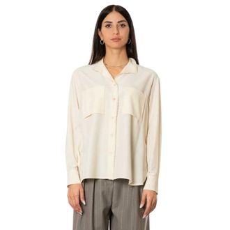 Simona Corsellini Femme, Blouses et Chemises, Beige, Taille: 42 FR Camicia misto seta