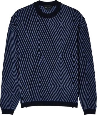 Emporio Armani Herren, Strickwaren, Blau, 2XLGröße