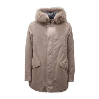 Herno Graue Daunenparka-Jacke - - Jackets - Herren - Grau - L