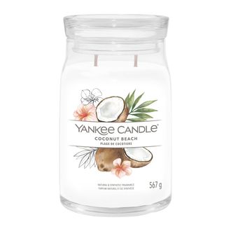 Yankee Candle Company Signature Duftkerze | große Kerze mit langer Brenndauer Coconut Beach | Soja-Wachs-Mix | Perfekte Geschenke für Frauen