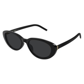 Saint Laurent Ovale Sonnenbrille - - Accessories - Damen - Schwarzk - 55 MM