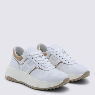Hogan Womens Sneakers Bianco-Deserto _ Cover Tex-Le Sole El Bianco/deserto Tex/le