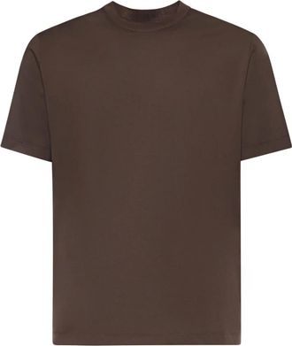 Giuliano Galiano Homme, Tops, Brun, Taille: L T-shirt &agrave; col rond