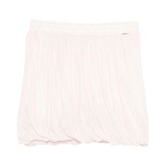 Twinset Femme, Jupes, Rose, Taille: 38 FR Minijupe ballon en popeline ray&eacute;e
