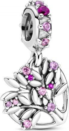Pandora Rosafarbener Familienstammbaum Charm-Anhänger, Sterling-Silber, Cubic Zirkonia, 799153C01