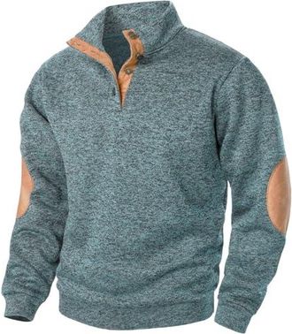 Generic vejtmcc Sweat-shirt homme hiver manches longues chemise polaire chaude pull en polaire d&eacute;contract&eacute; uni &agrave; manches longues | Col V &eacute;l&eacute;gant polo | Pull d