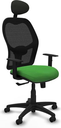 Piqueras y Crespo Schreibtischstuhl aus Stoff mit 1D-Armen, h&ouml;henverstellbare Lendenwirbelst&uuml;tze und festes Kopfteil, ausgestattet mit 3 Positionen und Schneidschaum, S