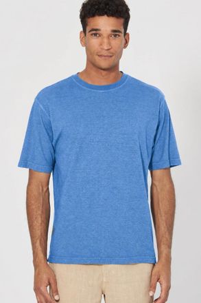 Hempage Hempage Herren vegan T-Shirt Basic Ozeanblau