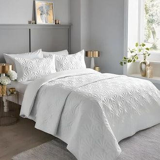 Serene laqula CVAWE51PPO Serene Cavali Pinsonic Bettbezug-Set für Super Kingsize Bett, Weiß