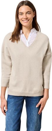 Cecil Damen B303212 Kuscheliger Pullover, Desert beige Melange, Medium