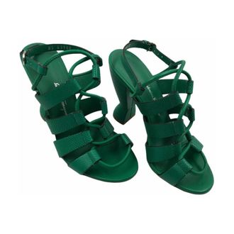 Ferragamo 11 cm Absatz Sandale - - Shoes - Damen - Gr&uuml;n - 36 EU