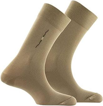 Kindy Lot de 2 paires de chaussettes fil d&eacute;cosse MADE IN FRANCE - couleur - Beige - Pointure - 39-42