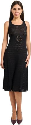 Yes-Zee YES Zee, Femme, Robes, Noir, Taille: 40 FR Long Openwork Knit Dress
