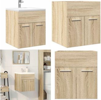 vidaXL Waschbeckenschrank Sonoma-Eiche 41x38,5x46 cm Holzwerkstoff - Vidaxl