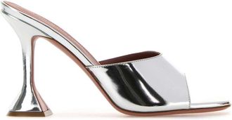 Amina Muaddi Lupita Mules 95mm - Silber
