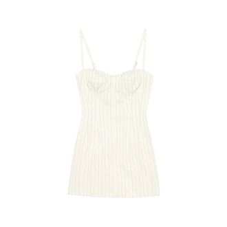 Dondup Robe Bustier Courte Ajust&eacute;e - Femme - Robes - Blanc - Taille: 38 FR