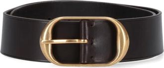 Nili Lotan Gürtel - Wide Dark Brown Leather Belt - Gr. 70 - in Braun - für Damen