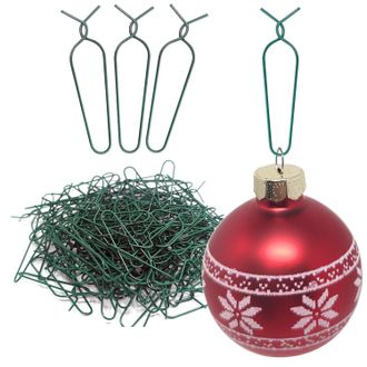 Com-Four 150x Haken f&uuml;r Weihnachtsbaumschmuck - Aufh&auml;nger f&uuml;r Christbaumkugeln - Schnellaufh&auml;nger f&uuml;r Deko zu Weihnachten - Wiederverwendbare Metallhaken - Bau