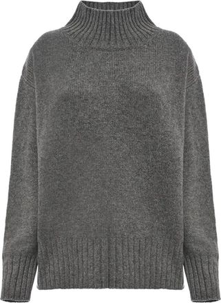 Malo Femme, Pulls, Gris, Taille: 40 FR Col roul&eacute;s