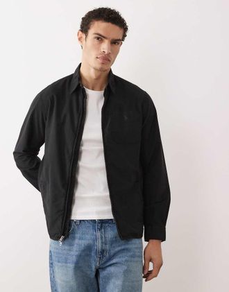 Polo Ralph Lauren Sport Capsule - Lang&auml;rmliges Hemd in Schwarz mit Rei&szlig;verschluss