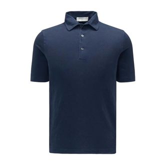FILIPPO DE LAURENTIIS Polo de lino manga corta - - Tops - Herren - Blau - L