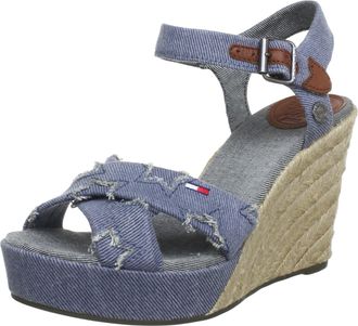 Tommy Jeans Hilfiger Denim LIVELY 3D EN56815339, Damen Sandalen, Blau (DENIM 462), EU 42