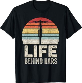 Catch Some Rays Vintage Retro Life Behind Bars MTB Mountainbike T-Shirt