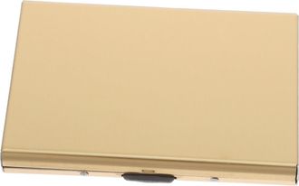 Hemoton Edelstahl Visitenkartenetui Business Card Holder mit Kartenfächern Metall Kartenhalter Anti demagnetisch für Damen Herren Büro und Reisen