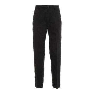 Versace Jeans Couture Schwarze Baumwoll-Popeline-Relaxhose - - Trousers - Herren - Schwarzk - XL
