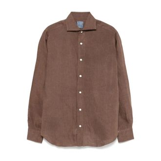 Barba Homme, Chemises, Brun, Taille: 3XL Chemise Casual Marron