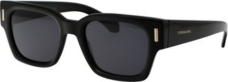 Ferragamo SF2010S Black Acetate Sunglasses - Black