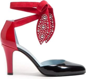 Valentino Garavani Hohe Schuhe - Foliefoliage Décolleté - Gr. 37,5 (EU) - in Schwarz - für Damen