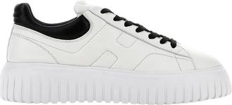 Hogan Low-Top Sneaker - Dynamic White Leather Sneakers With Black Accents - Gr. 5_5 - in Wei&szlig; - f&uuml;r Damen