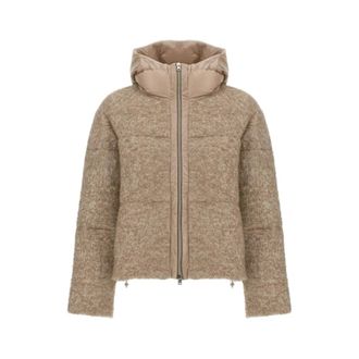 Herno Resort Jacke aus Alpaka-Boucl&eacute;-Stoff - - Jackets - Damen - Beige - S