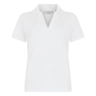 Vince Piqu&eacute;-Polohemd aus Baumwollmischung - - Tops - Damen - Wei&szlig; - M