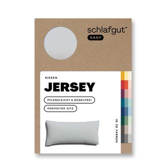 Schlafgut Schlafgut Easy Jersey Kissenbezug 40x80 cm Grey Light mit 100% Baumwolle, superweicher & atmungsaktiver Kopfkissenbezug