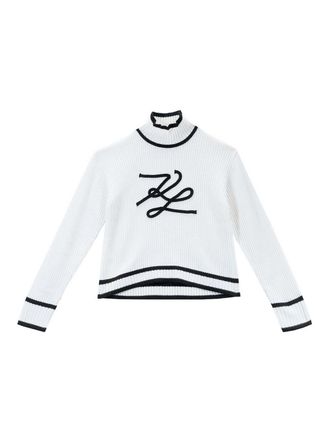 Karl Lagerfeld Pull Col Rond - Blanc