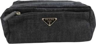 Prada Pre-owned Sacoche en jean - Femme - Pre-owned - Noir - Taille: ONE Size