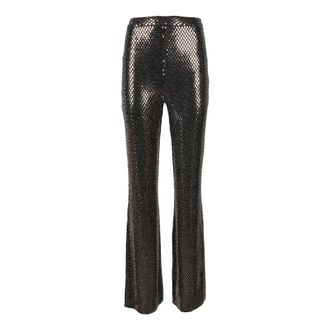 Nineminutes Hose mit metallischem Faseranteil - - Trousers - Damen - Braun - XS