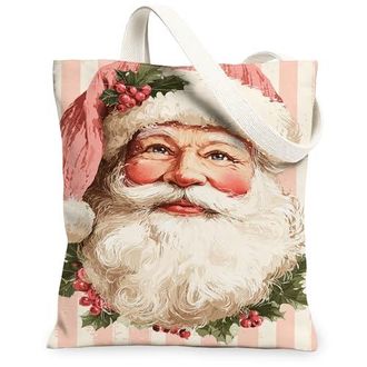 Generic Sacs fourre-tout vintage en toile motif floral de vacances, sacs d&eacute;picerie r&eacute;utilisables, l&eacute;gers et lavables avec bandouli&egrave;re pour Chris, p&ecirc;che, 13x15