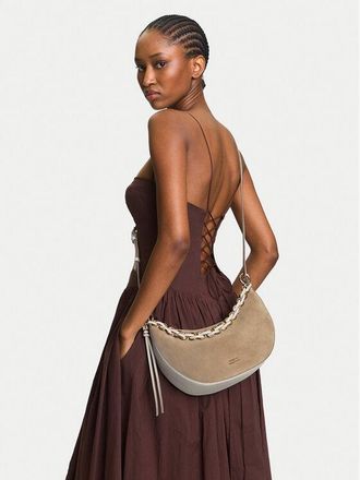 Tommy Hilfiger Handtasche Moon Leather Crossover Suede AW0AW17537 Beige