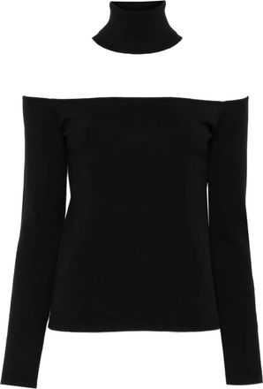 Semicouture turtleneck cutout sweater - Noir
