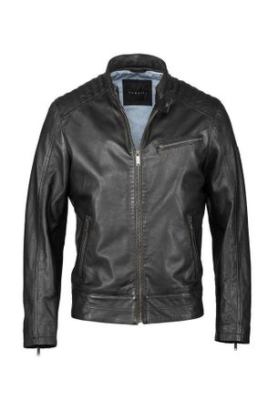 Bugatti Lederjacke BUDOMENICO (1-St) mit Stehkragen